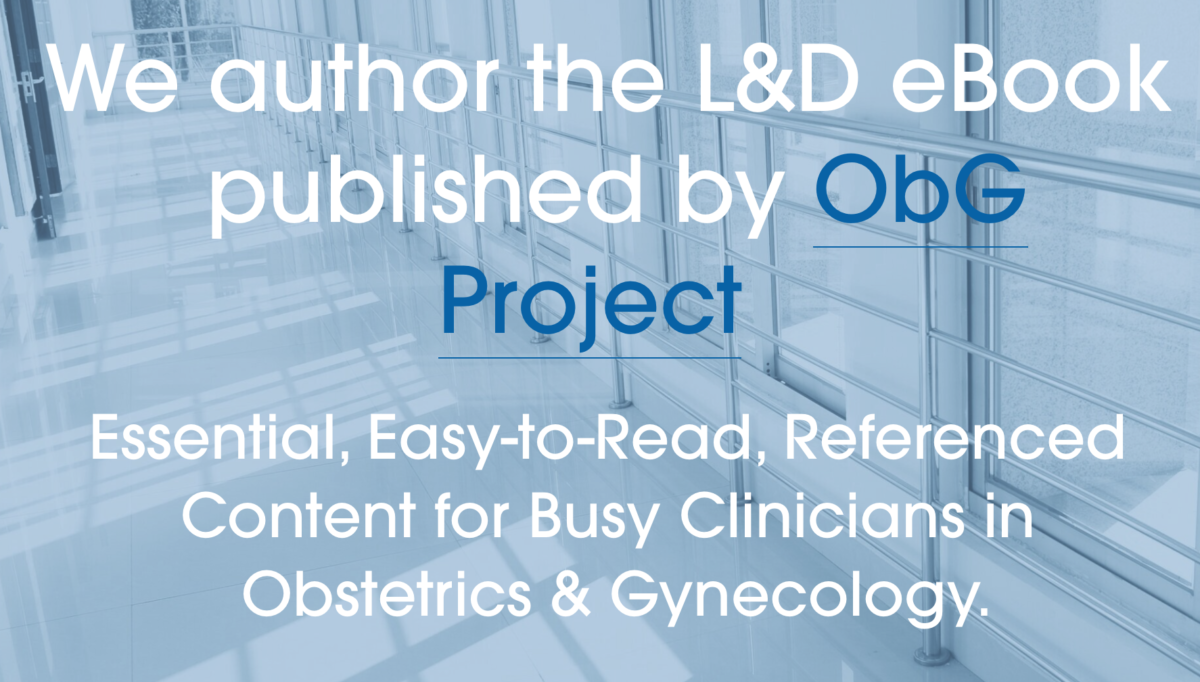 OB Best Practice * Drs Rebecca Dunsmoor-Su & Jane van Dis – OMG